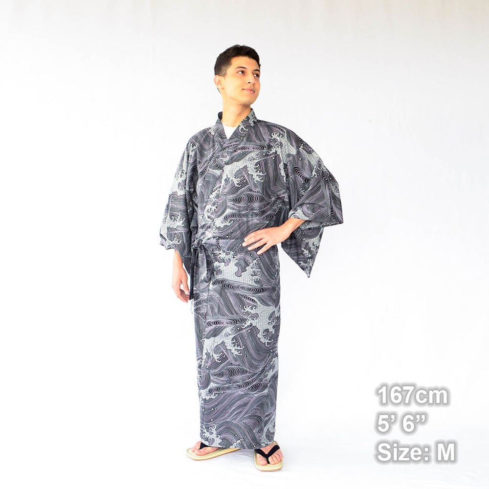 Japanese Yukata Men’s Cotton Wave